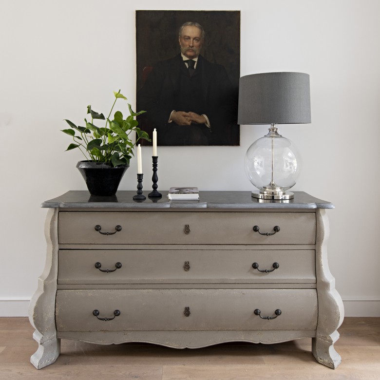 Collinson 3 Drawer Stone Top Commode Storage One World